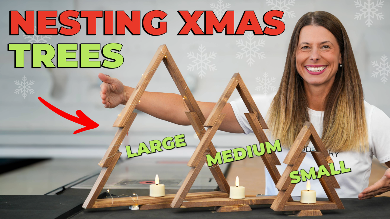 How To Build Three Nesting Angled Christmas Trees //DIY Woodworking ...