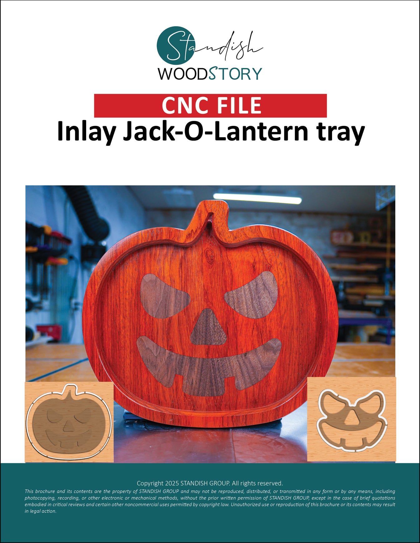 CNC & Laser File - Jack-O-Lantern Pumpkin with Inlay – Standish WoodStory