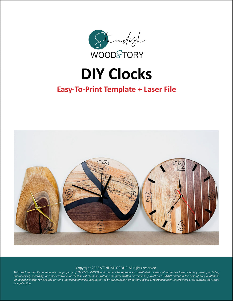 FREE Clock Template & Graphics (Print at home + Lightburn SVG ...
